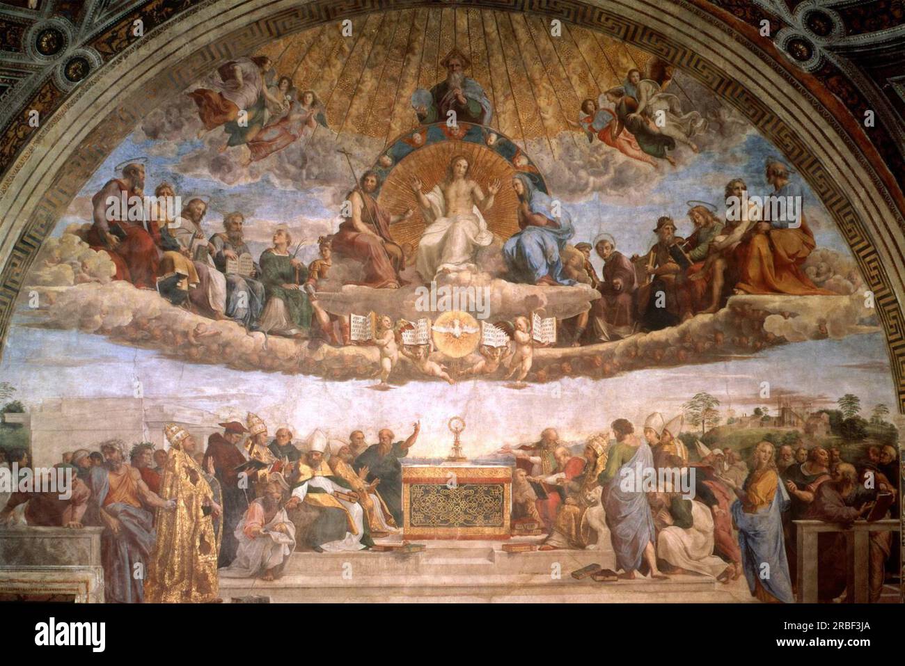 The Disputation of the Holy Sacrament 1511 by Raphael Stock Photo - Alamy