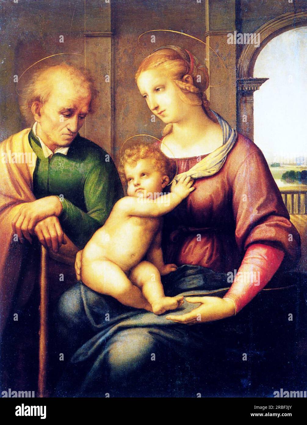 The Holy Family 1506 by Raphael Stock Photo - Alamy