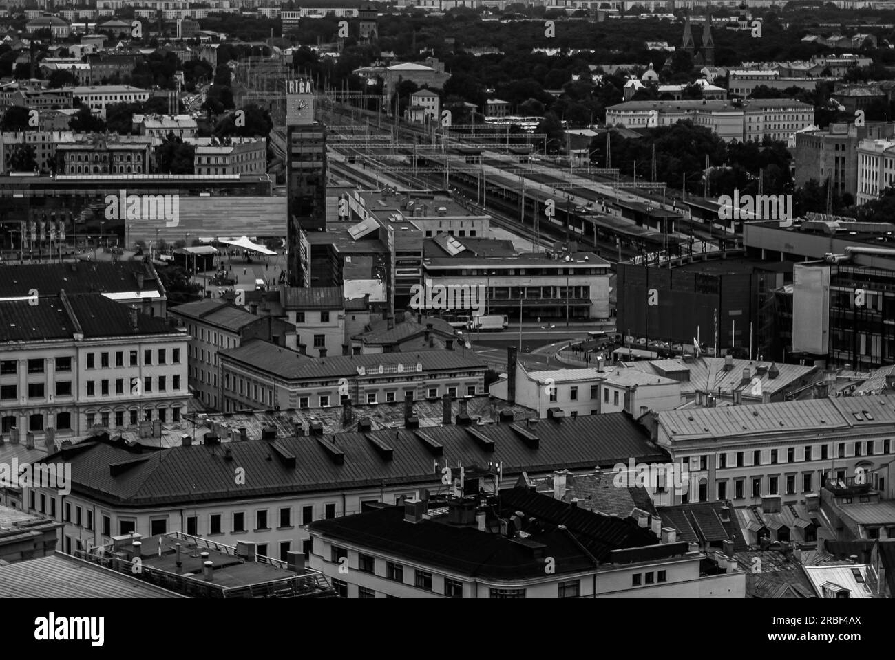Townscape skyline Black and White Stock Photos & Images - Alamy