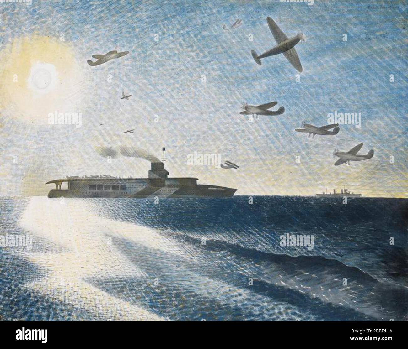 HMS Glorious in the Arctic 1940 by Eric Ravilious Stock Photo - Alamy