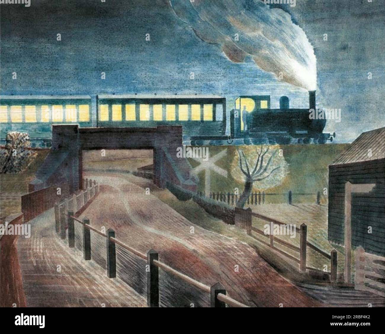 Eric ravilious train landscape hi-res stock photography and images - Alamy