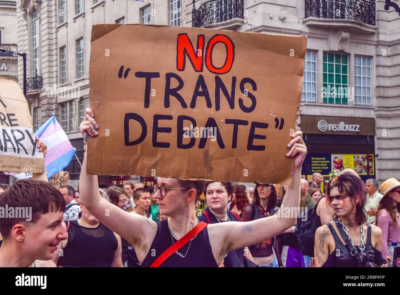 London, UK. 8th July 2023. Thousands of people march through central ...