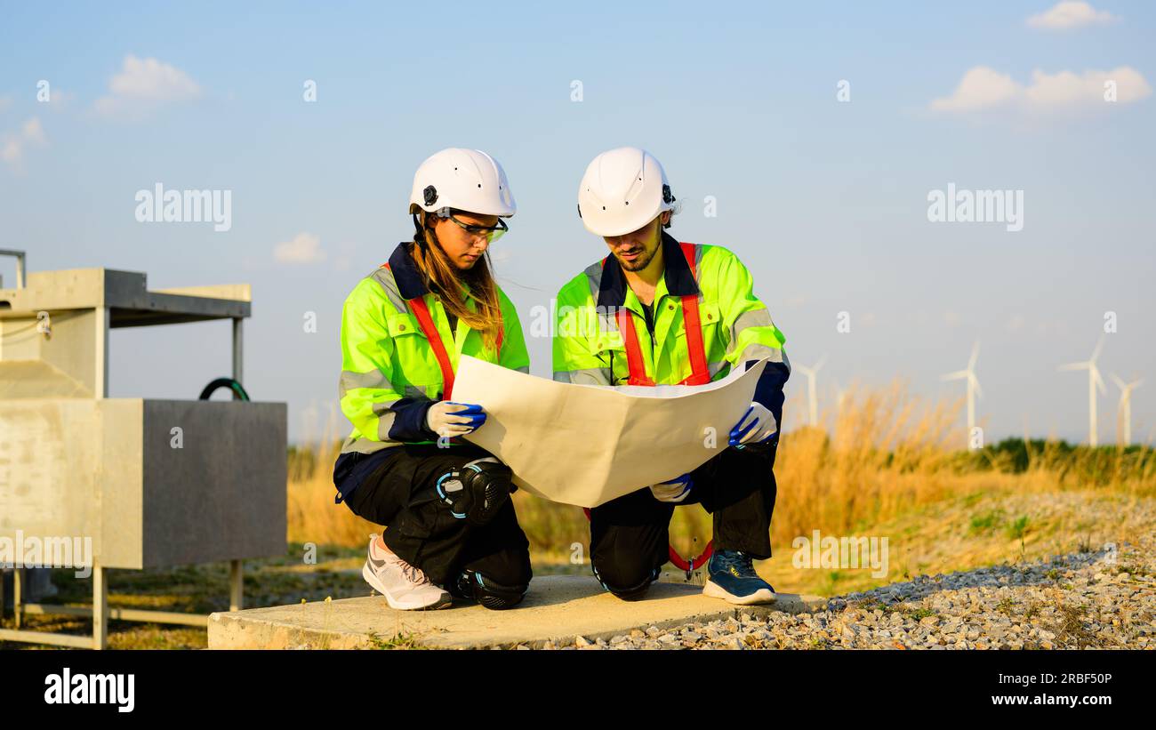 Engineer working with confident. Worker outdoor working. Mega project ...