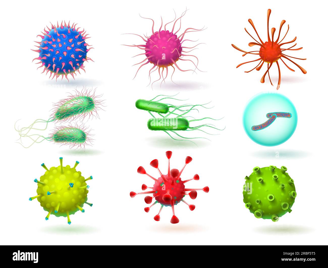 Microbe and microorganisms 3d Stock Vector Images - Alamy