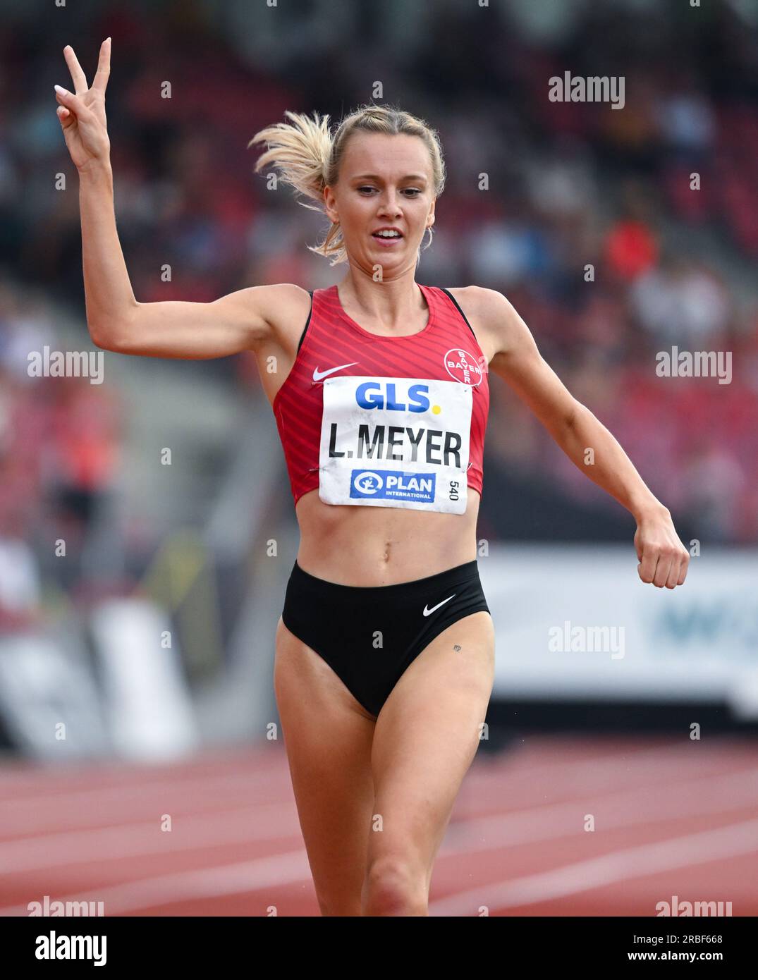 Kassel, Germany. 09th July, 2023. Athletics: German Championships in the Auestadion. 3000m ...