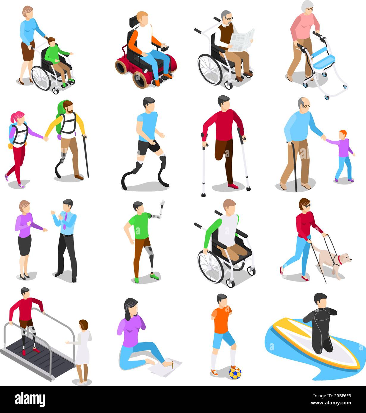 Elderly people working illustration Cut Out Stock Images & Pictures - Alamy