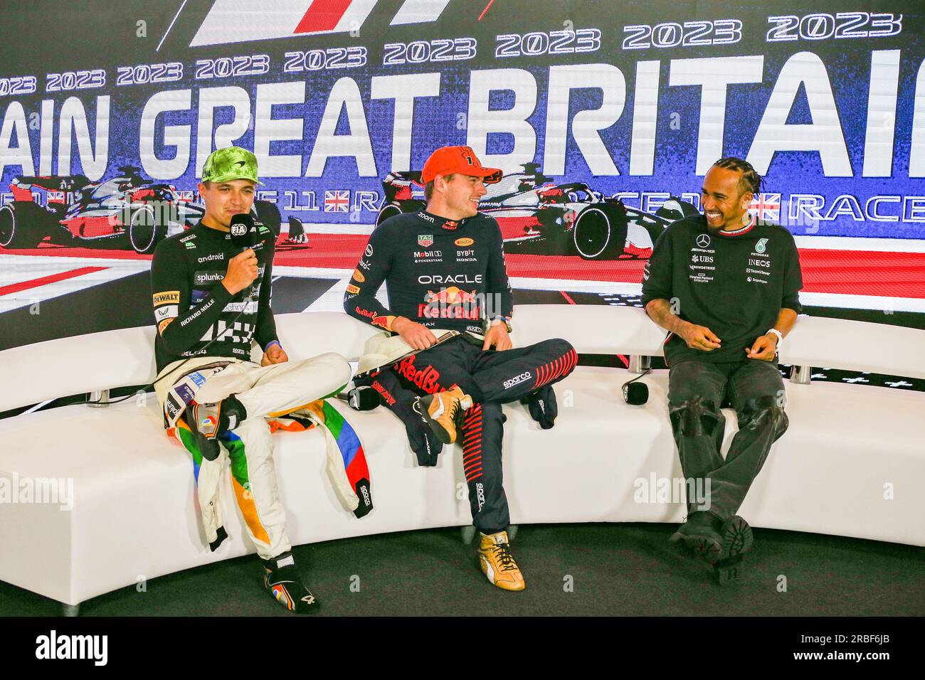 Silverstone, UK. 09th July, 2023. Lando Norris 4 (GBR), McLaren MCL60 ...