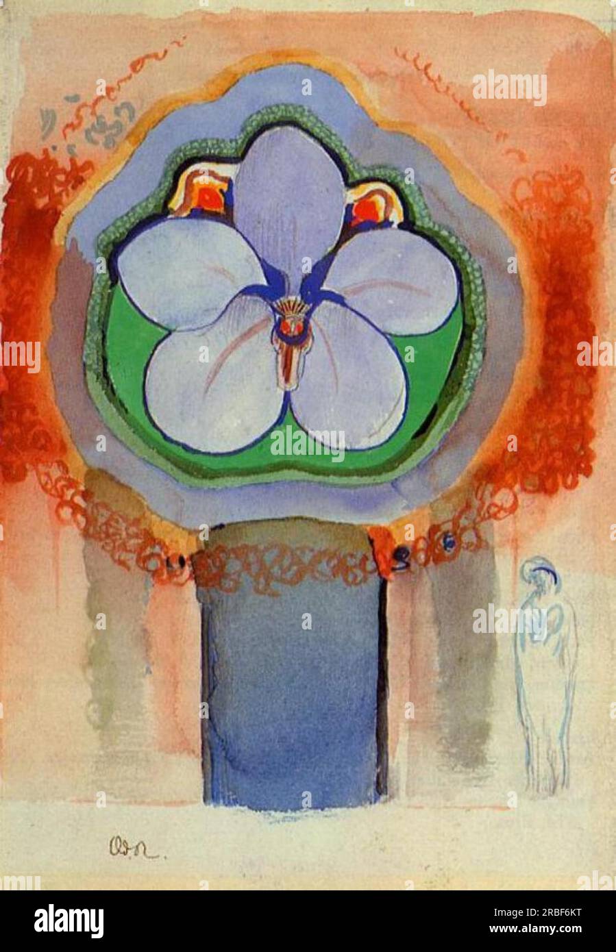 Strange Orchid by Odilon Redon Stock Photo - Alamy