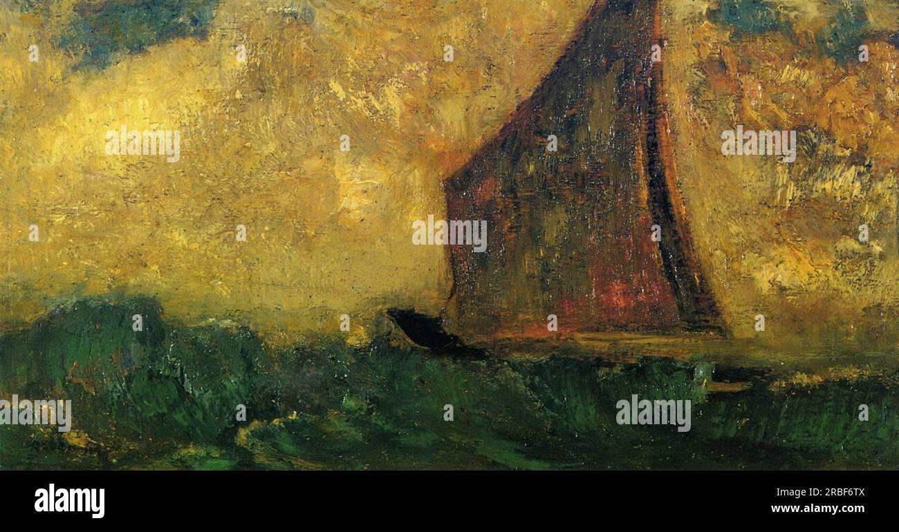 The Mysterious Boat by Odilon Redon Stock Photo - Alamy
