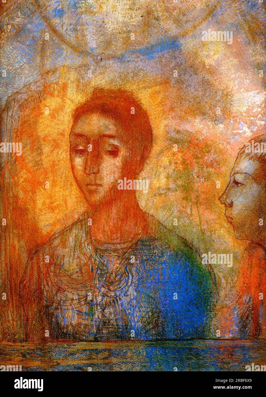 Portrait of Madame Redon with Ari 1902 by Odilon Redon Stock Photo - Alamy