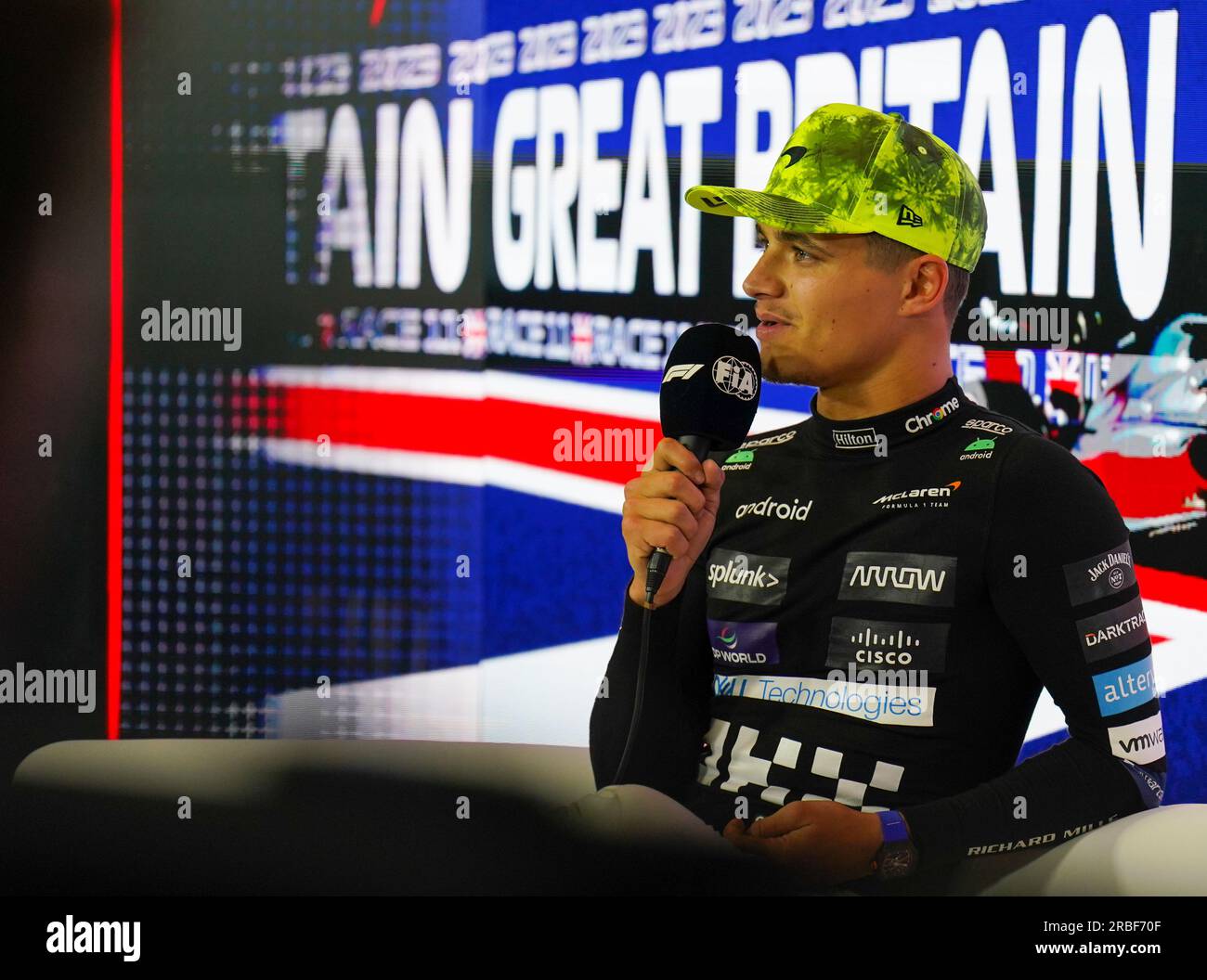 Lando Norris 4 (GBR), McLaren MCL60 press conference during the FORMULA ...