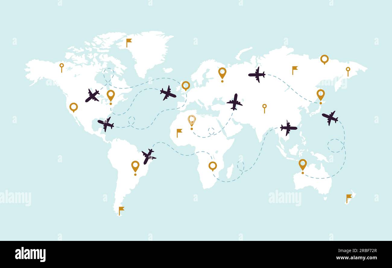 Transatlantic route map hi-res stock photography and images - Alamy