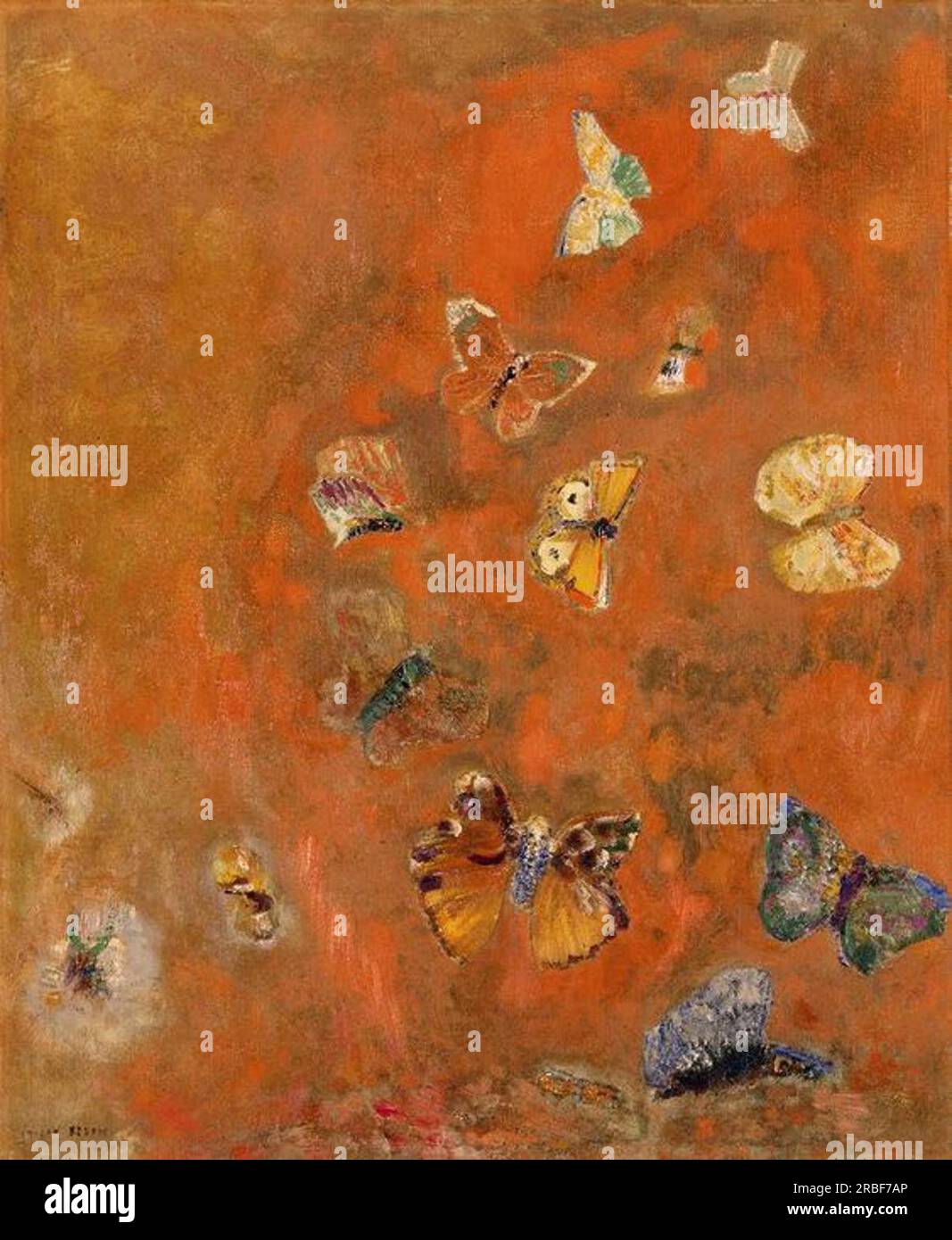 Evocation of Butterflies 1912 by Odilon Redon Stock Photo - Alamy