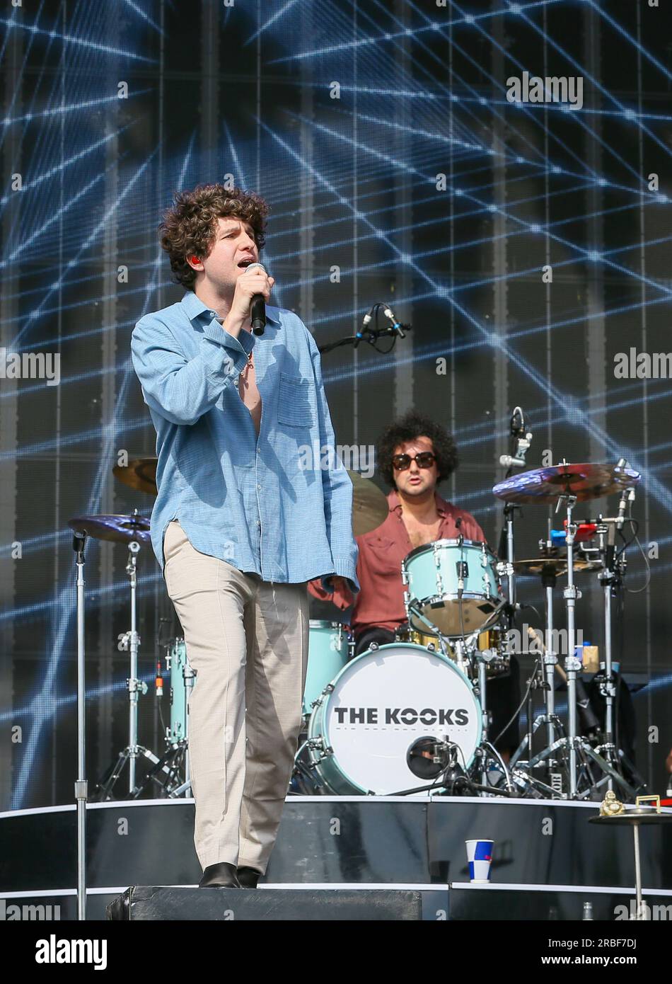 Glasgow, UK. 09th July, 2023. The Kooks are an English pop-rock band ...