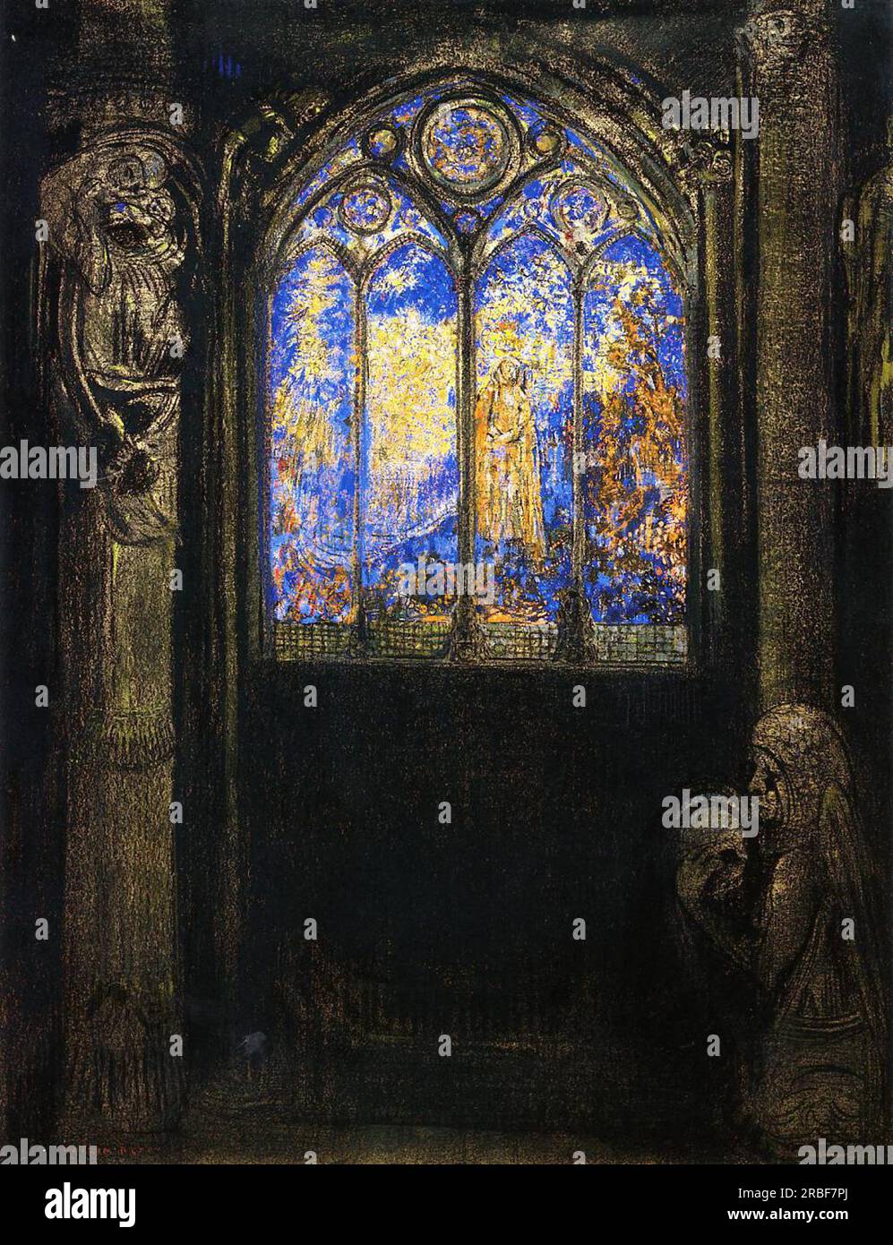Stained Glass Window by Odilon Redon Stock Photo - Alamy