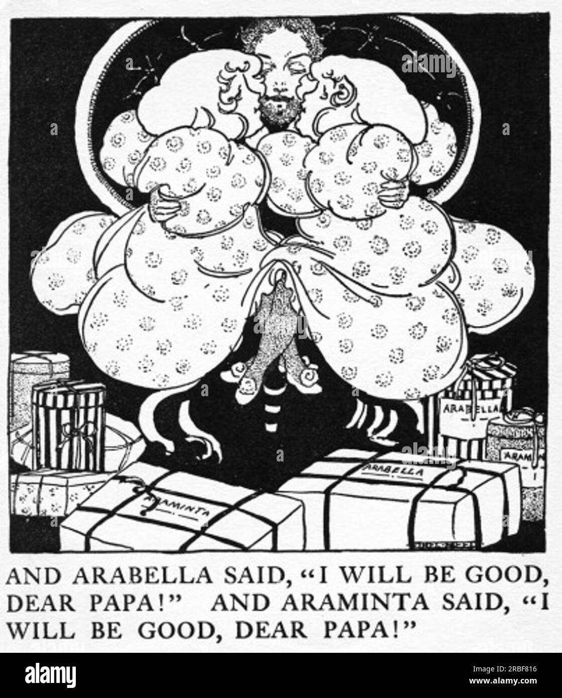 Illustration from Arabella & Araminta Stories 1895 by Ethel Reed Stock ...