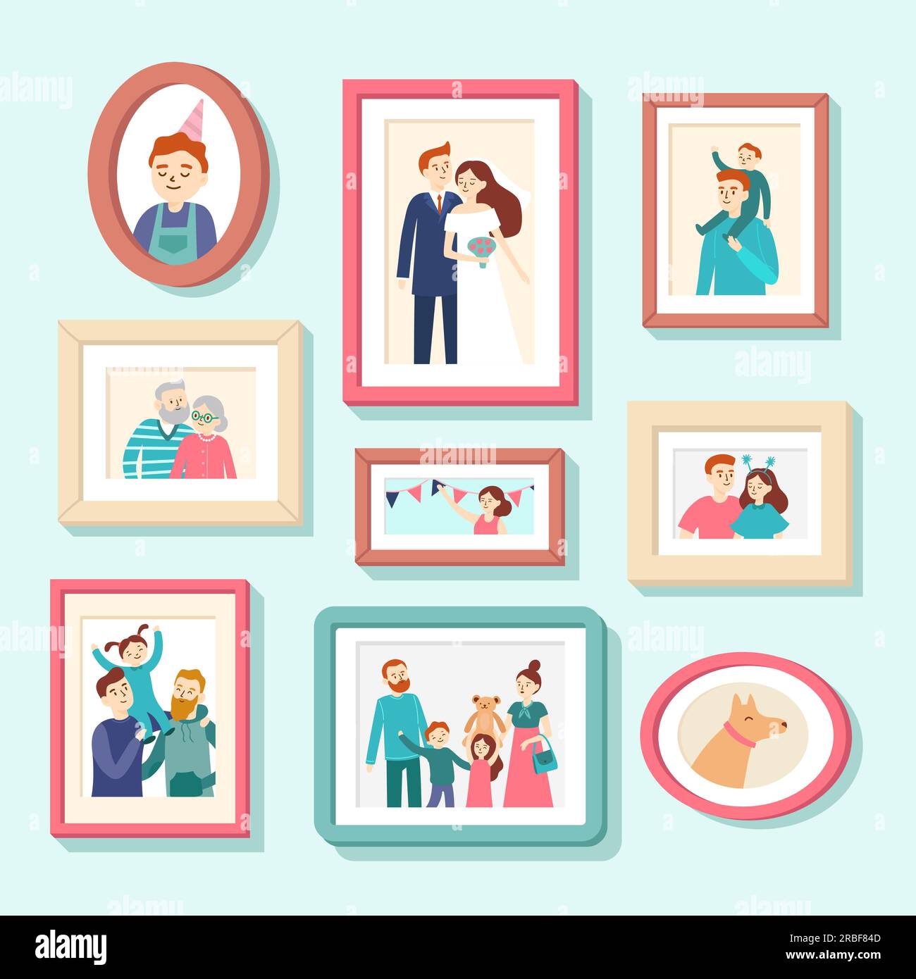 Family portraits frame hi-res stock photography and images - Alamy