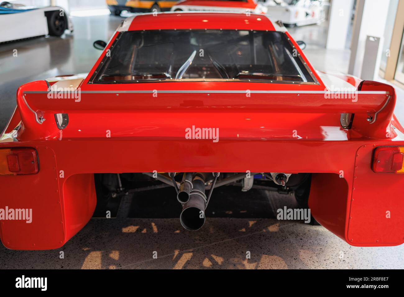 Lancia Beta Montecarlo Silhouette Italian Red Car from the 1980s - Rear ...