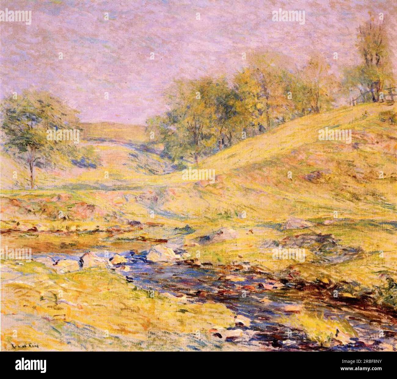 Landscape with Stream by Robert Lewis Reid Stock Photo - Alamy