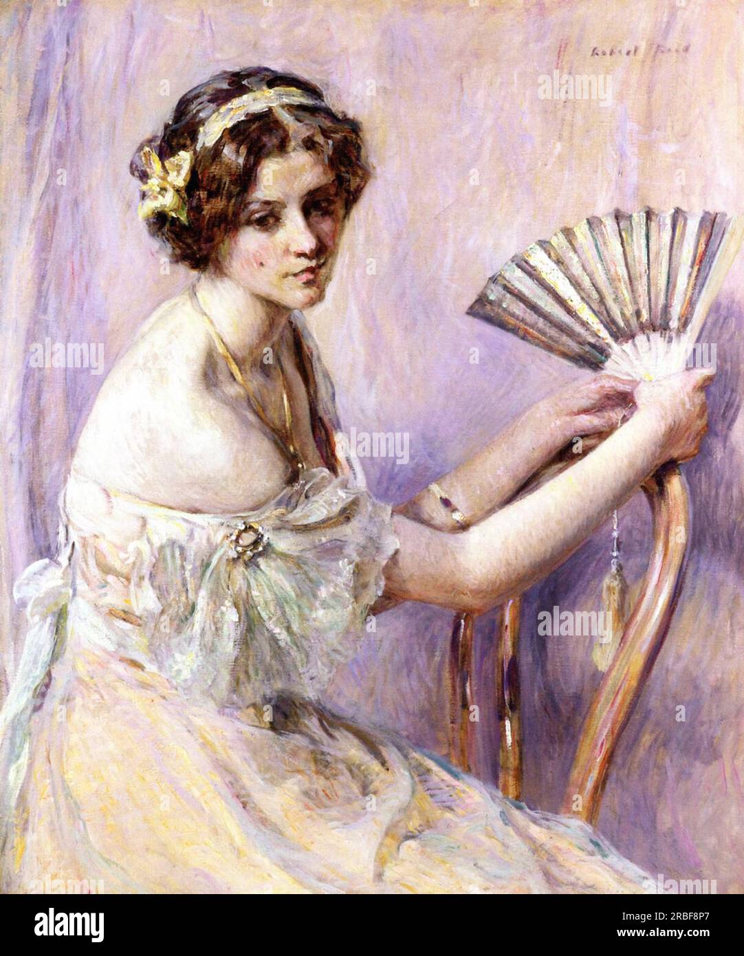 The Pearl Fan by Robert Lewis Reid Stock Photo - Alamy