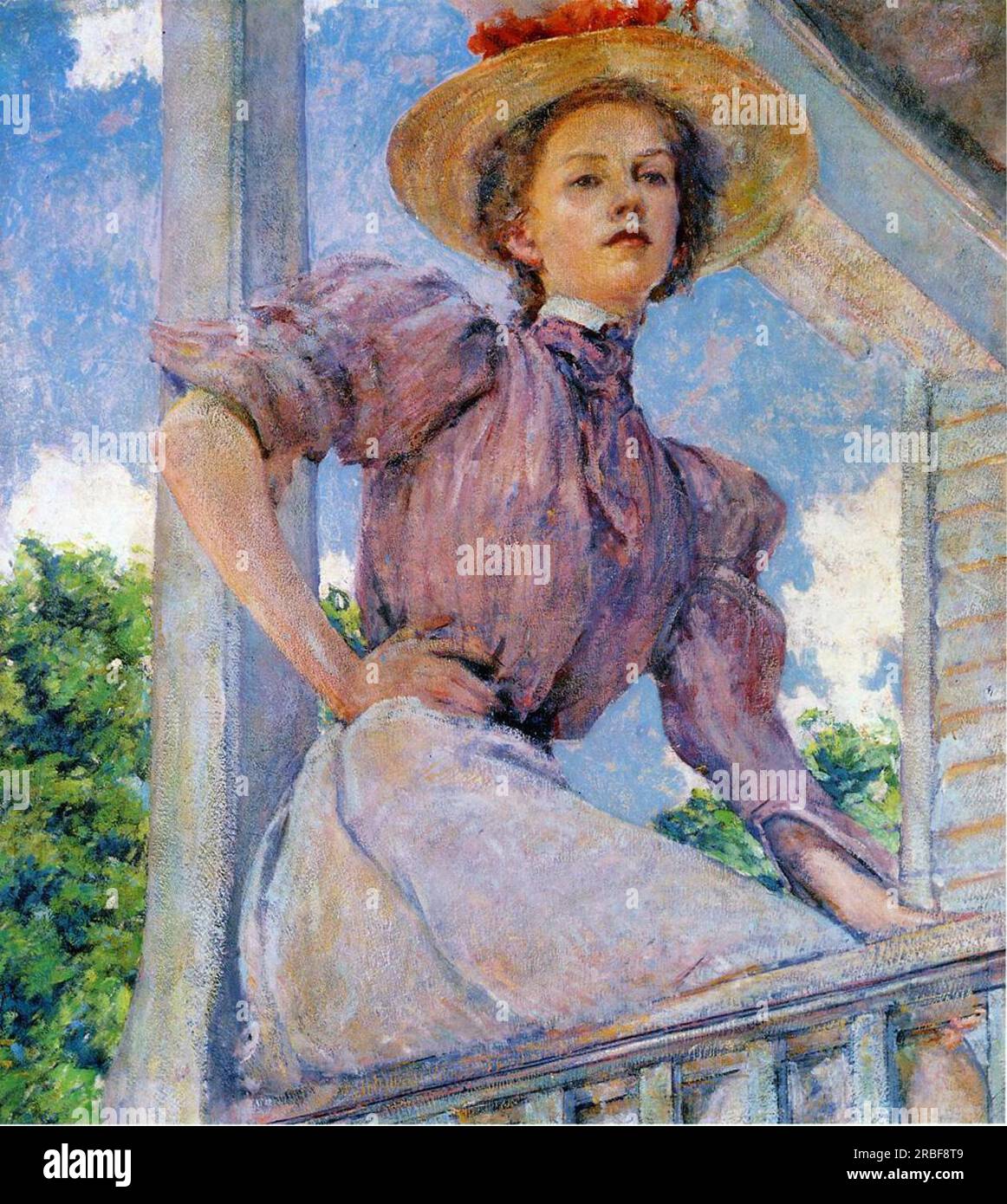 A Summer Girl 1896 by Robert Lewis Reid Stock Photo - Alamy