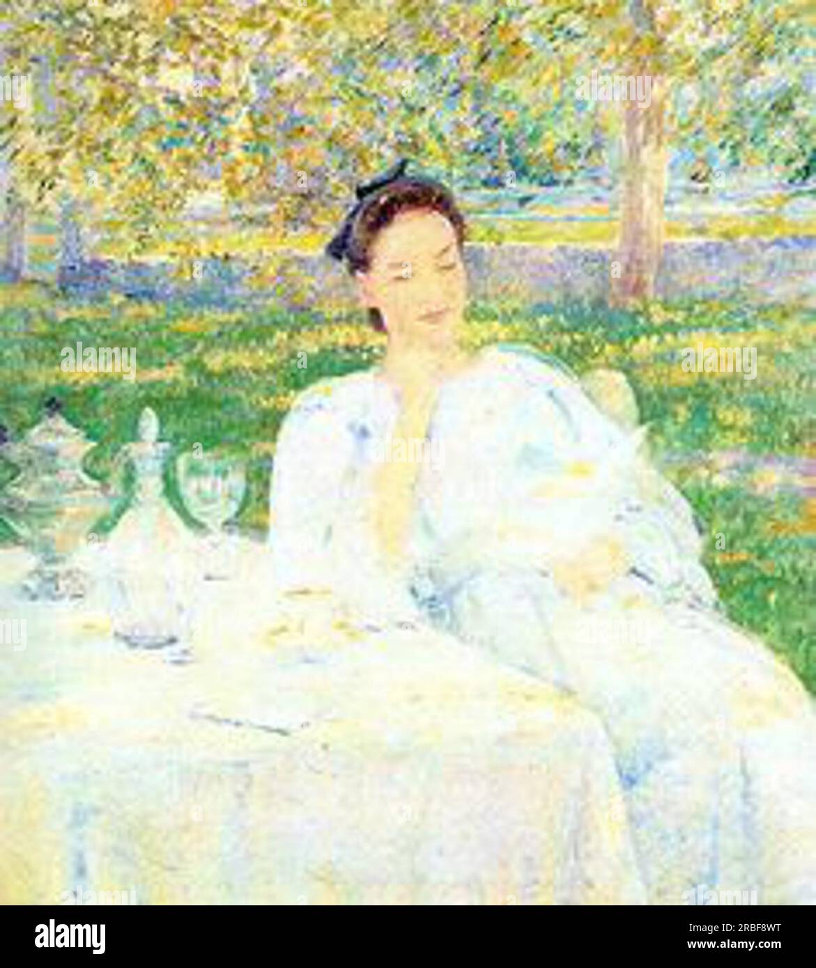 In the Garden 1911 by Robert Lewis Reid Stock Photo - Alamy