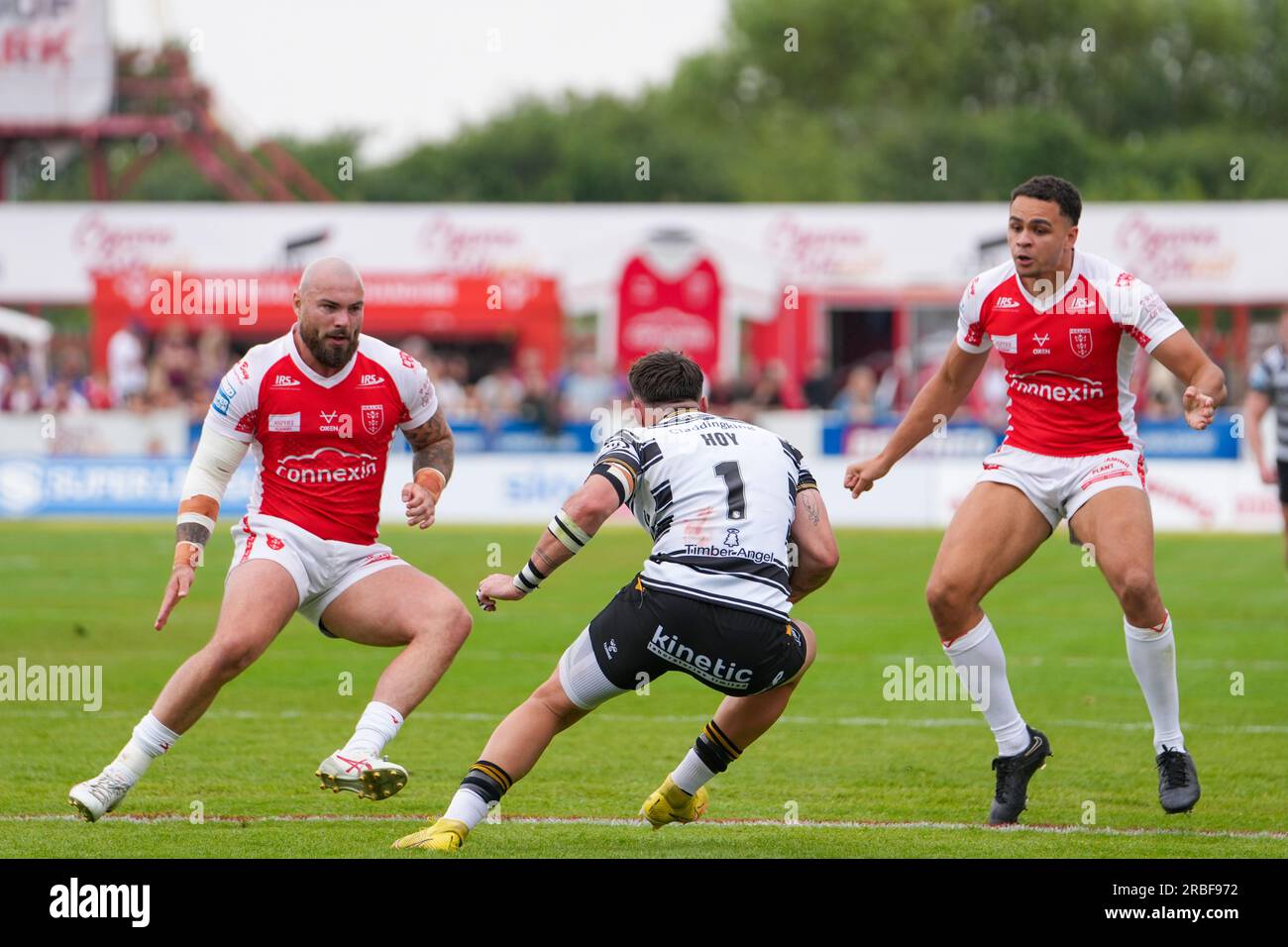 Hull, UK. 9th July 2023. Betfred Super League: Hull KR v Hull FC. Tex ...