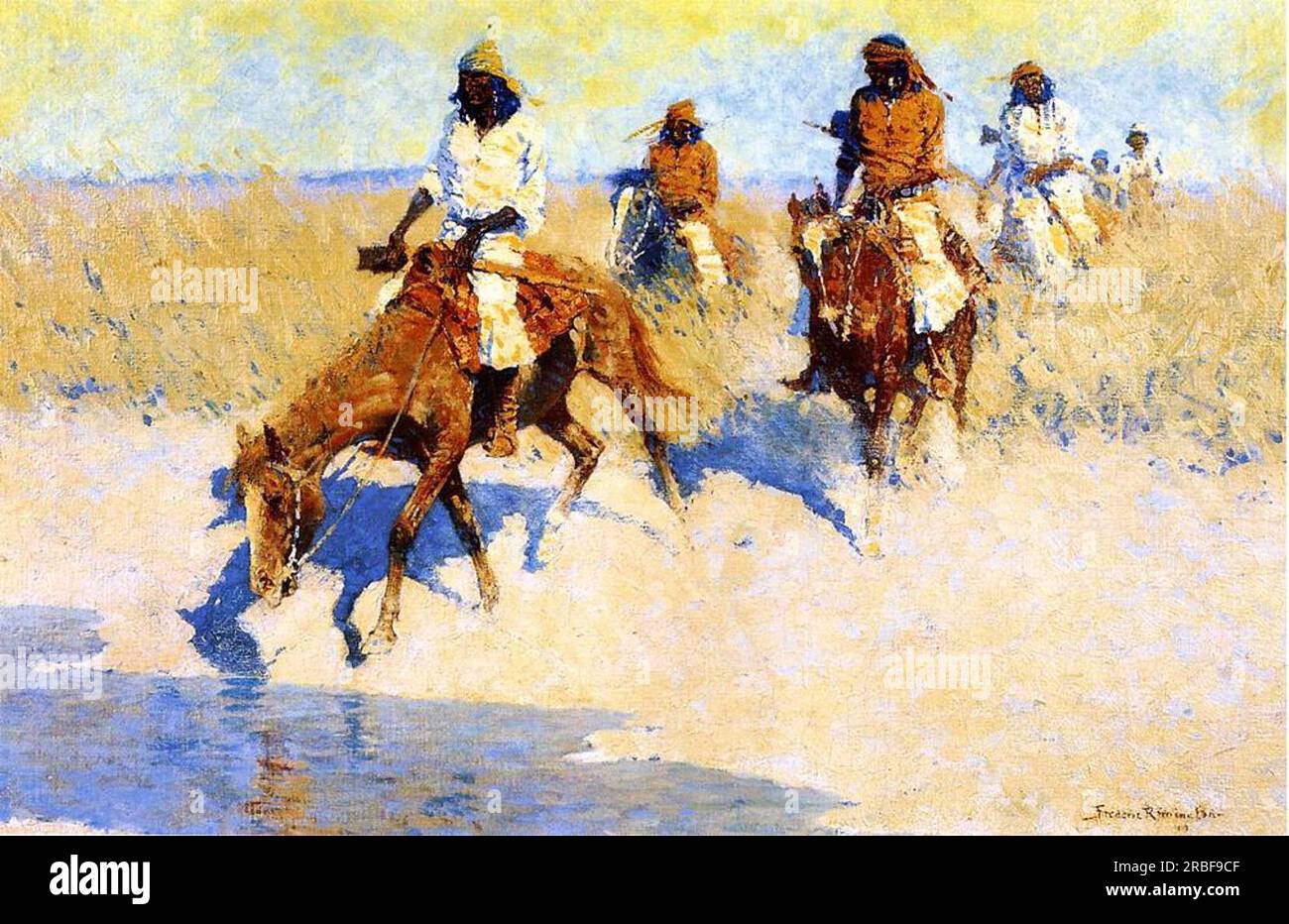 Pool in the Desert 1907 by Frederic Remington Stock Photo - Alamy