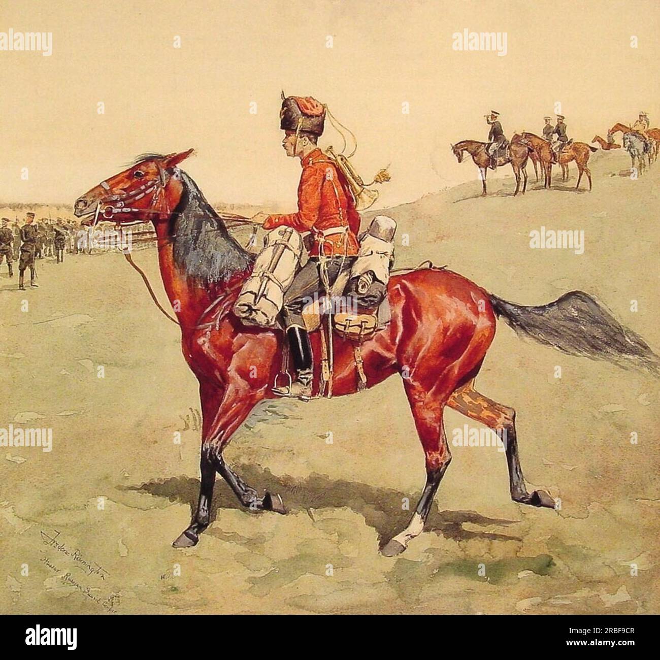 Hussar, Russian Guard Corps by Frederic Remington Stock Photo - Alamy