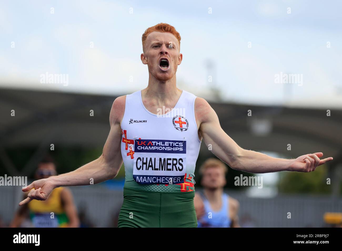Alastair Chalmers wins the men’s 400m hurdle final during the UK ...