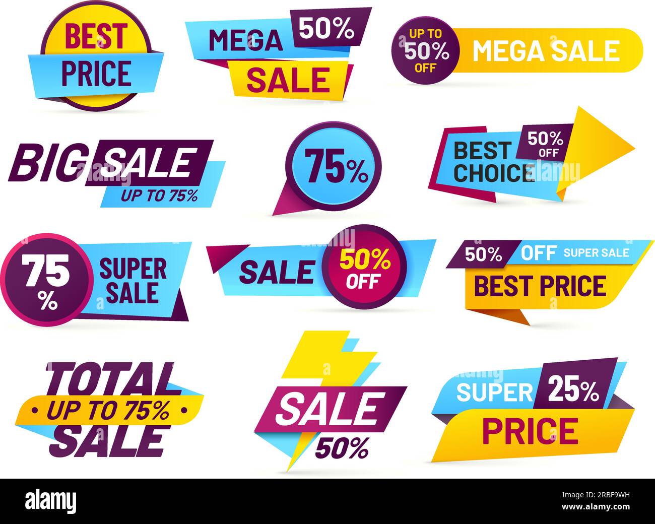 Sales stickers Cut Out Stock Images & Pictures - Alamy