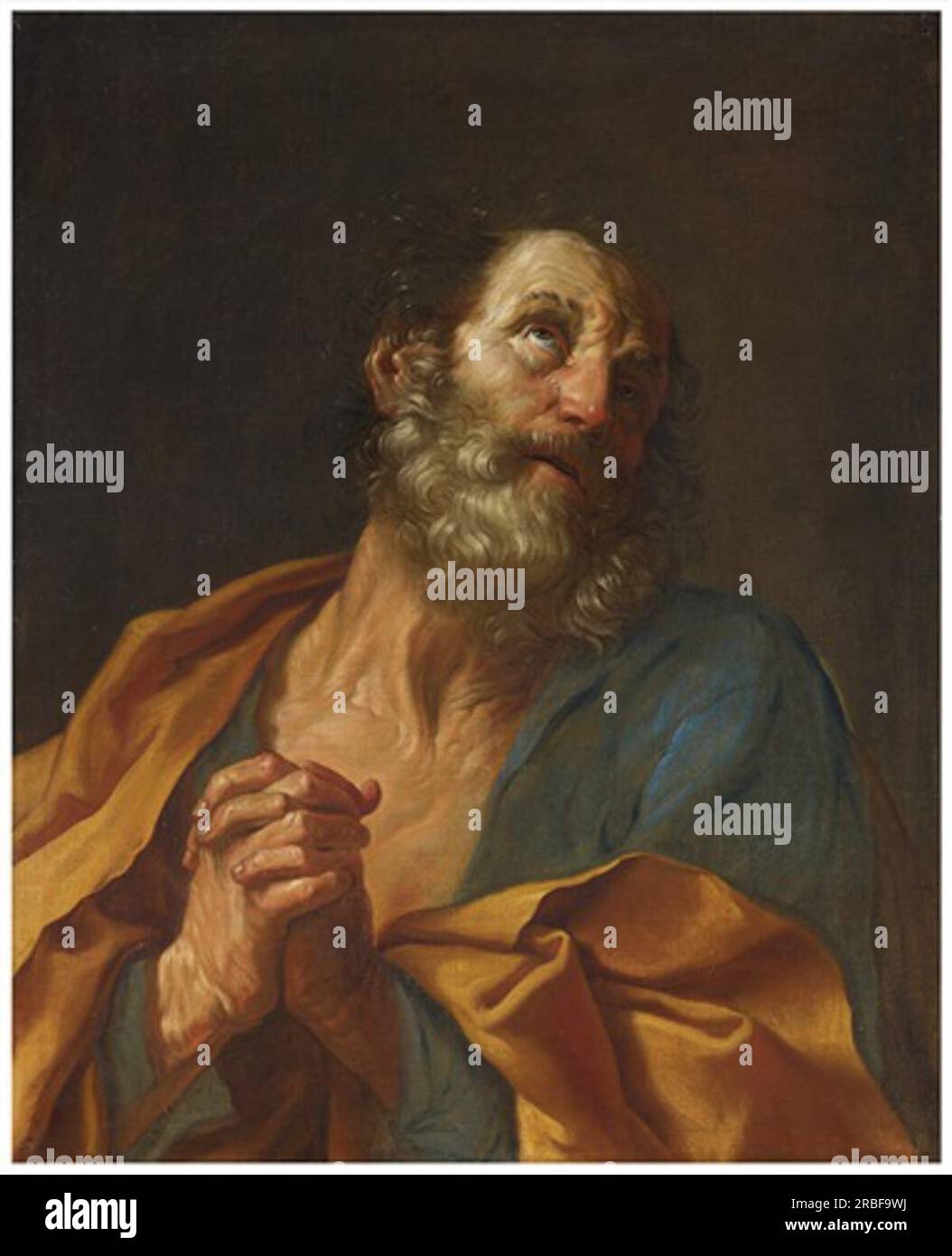 The Penitent Saint Peter by Guido Reni Stock Photo - Alamy