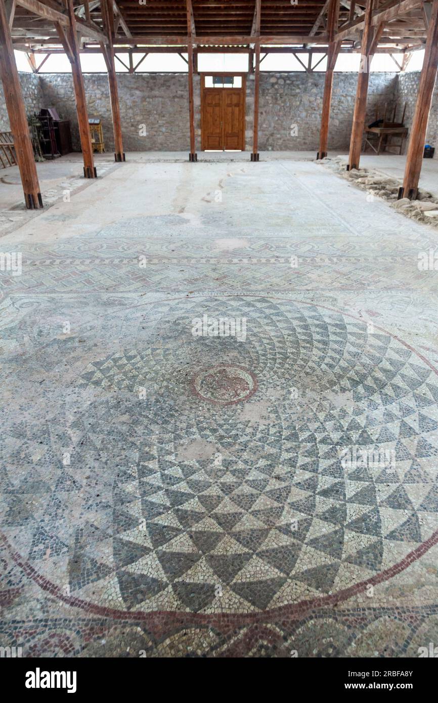Byzantine frescoes revealed at the 6th c. early christian basilica ...