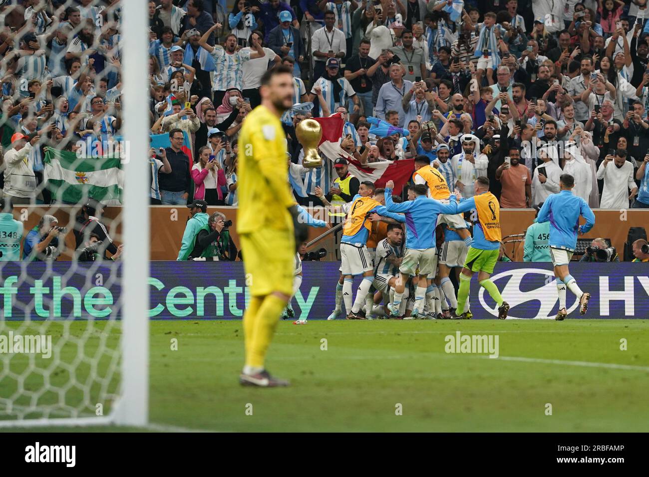 Messi celebrates qatar team lusail hi-res stock photography and images ...