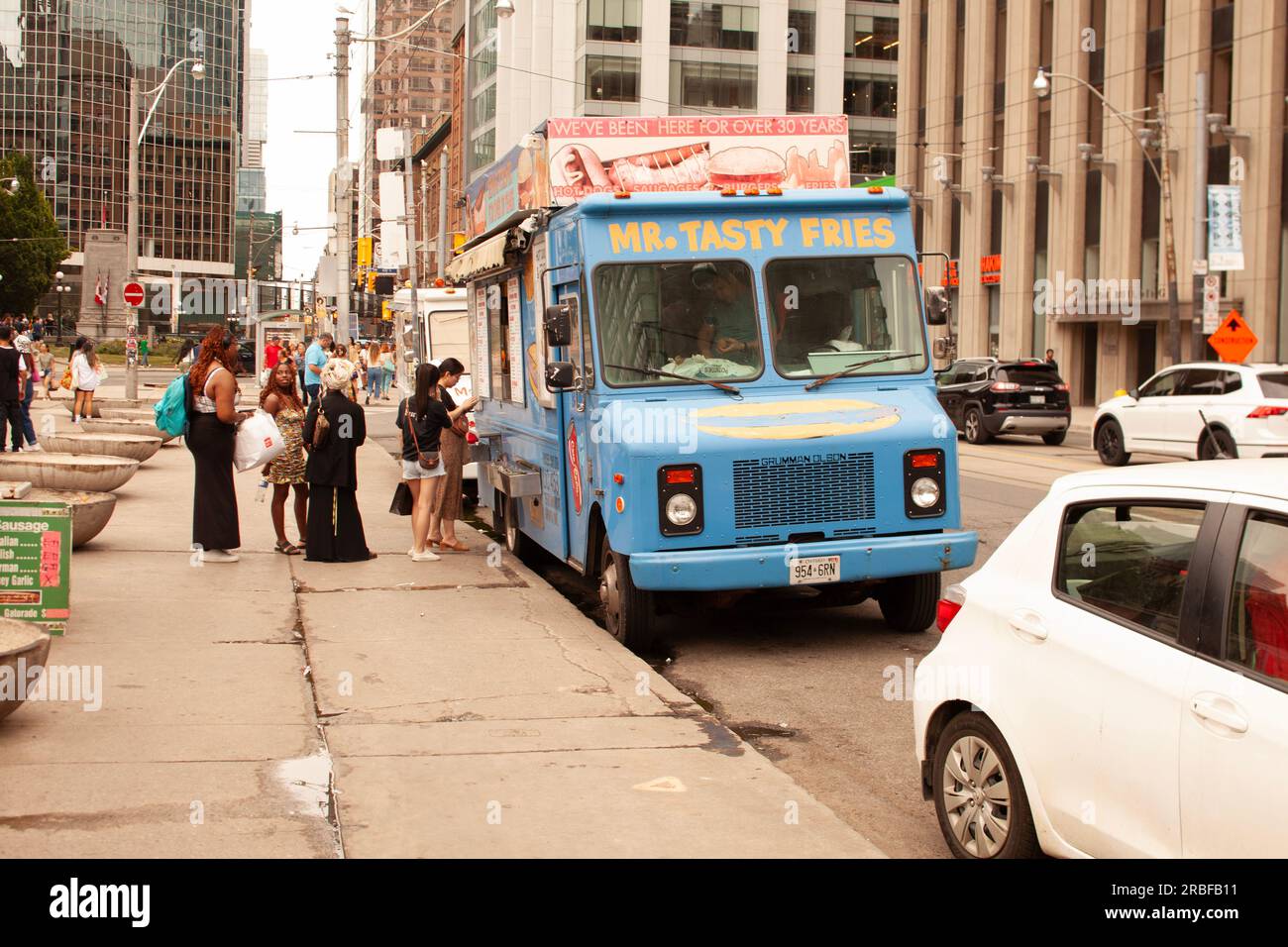 Food track at Queen Street near to Nathan Phillips Square and City Hall ...