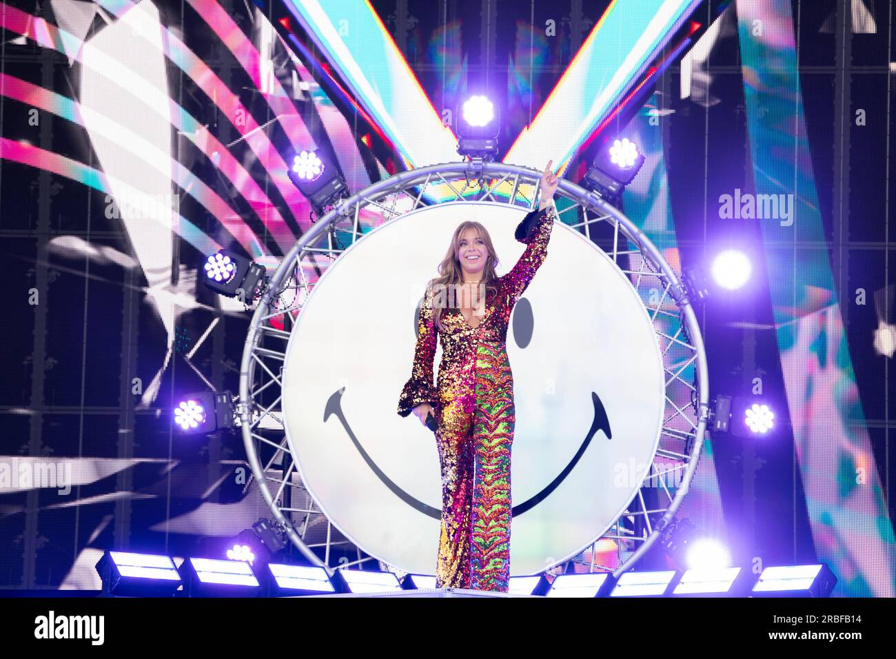 Becky Hill performing on the main stage at the Trnsmt Festival at ...