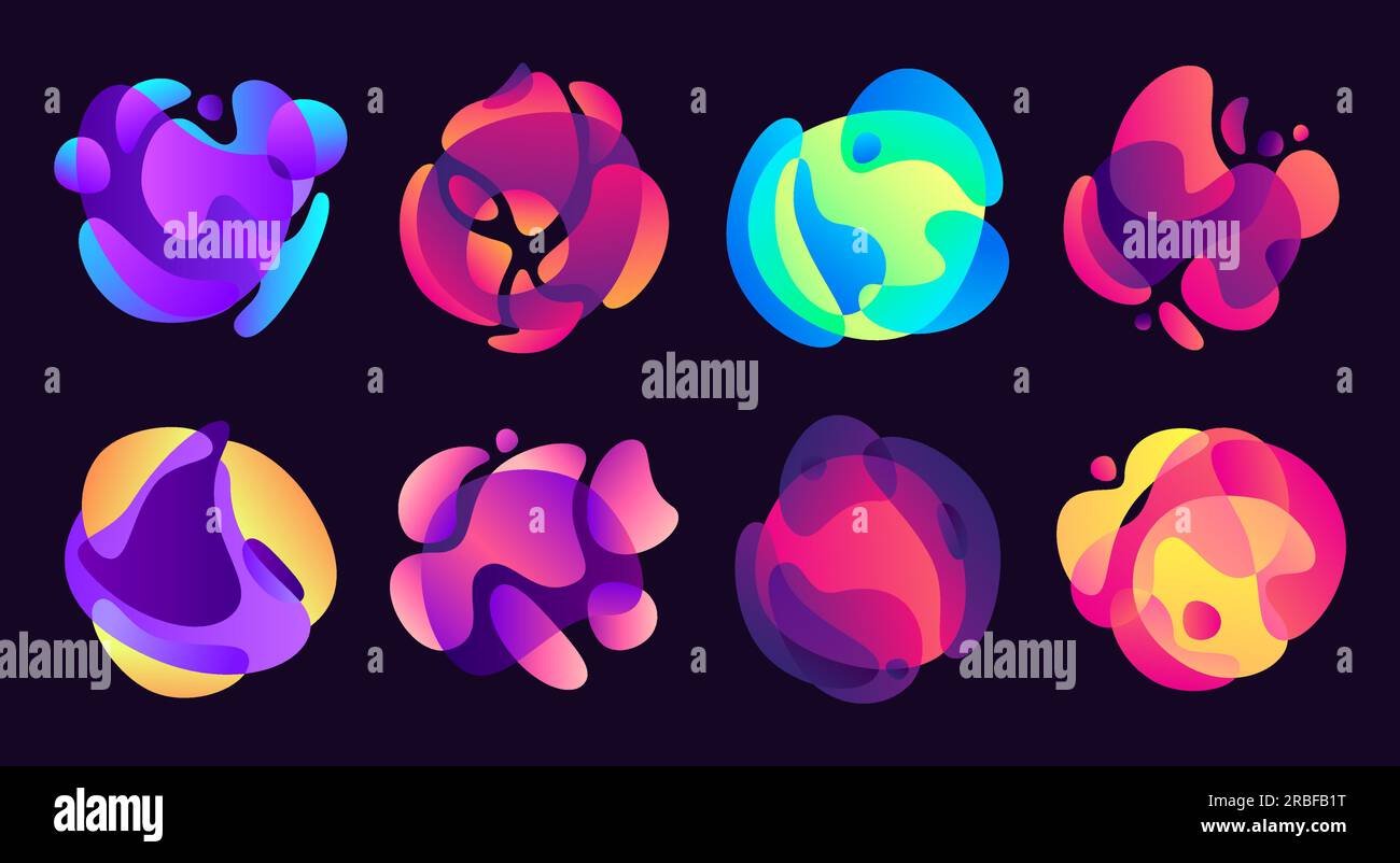 Abstract gradients shapes. Organic free form colorful gradient blur ... Abstract gradients shapes. Organic free form colorful gradient blur ...