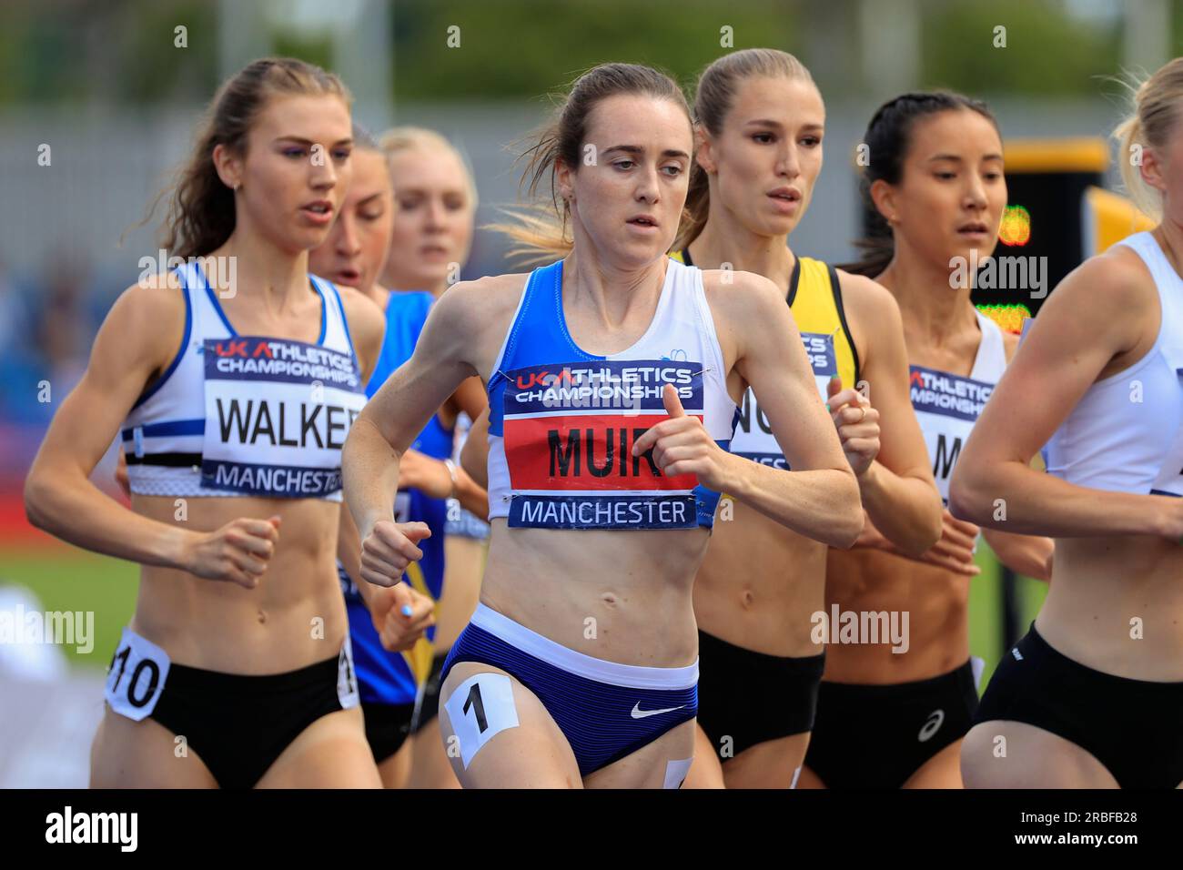 Laura Muir running in the final of the women’s 1500m during the UK ...