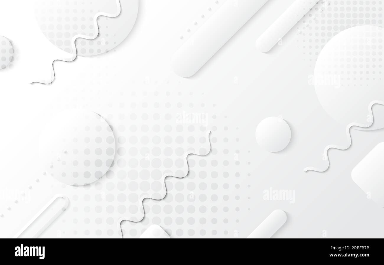 Abstract gradient white and grey color design with geometric shape ...