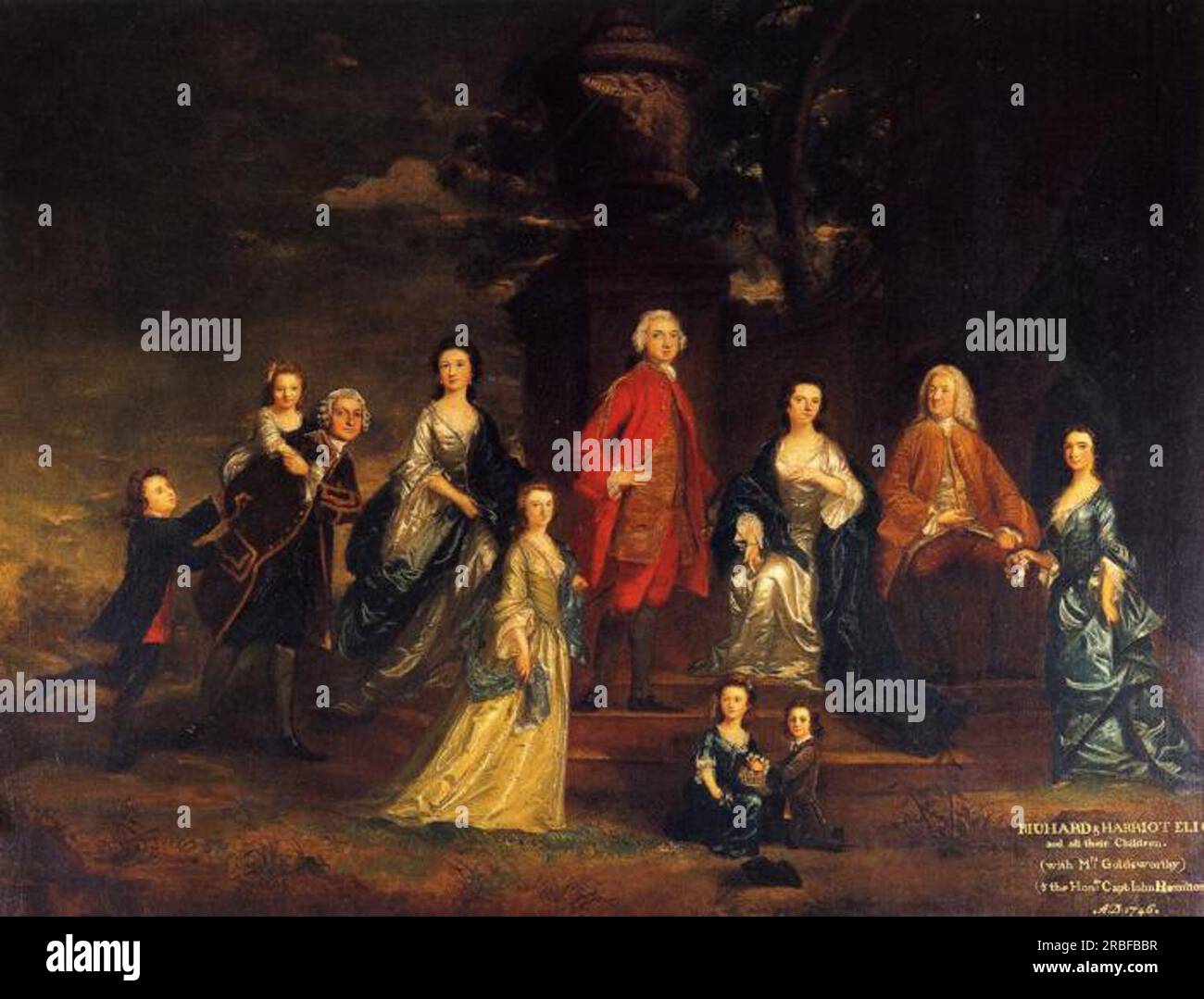 The Eliot Family 1746 by Joshua Reynolds Stock Photo - Alamy