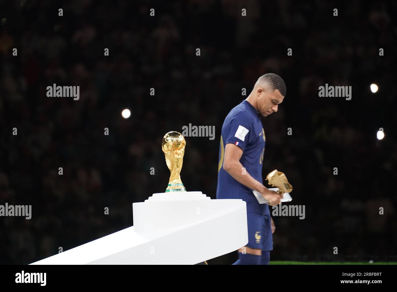 Lusail, Qatar, 18th. December 2022. Kylian Mbappe recives from Gianni ...