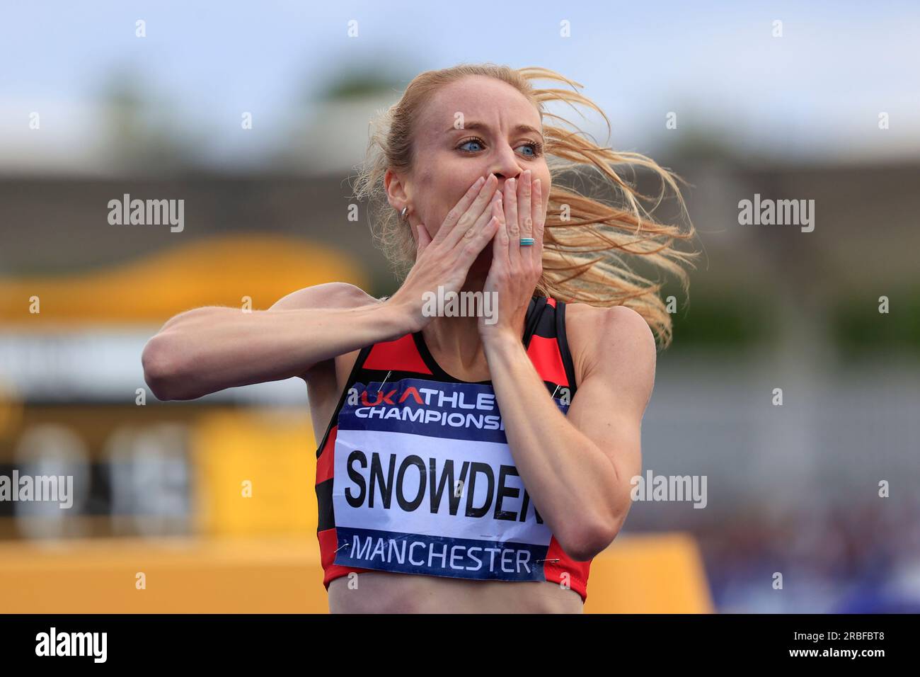 Katie Snowden can’t believe she has won the. women’s 1500m during the ...