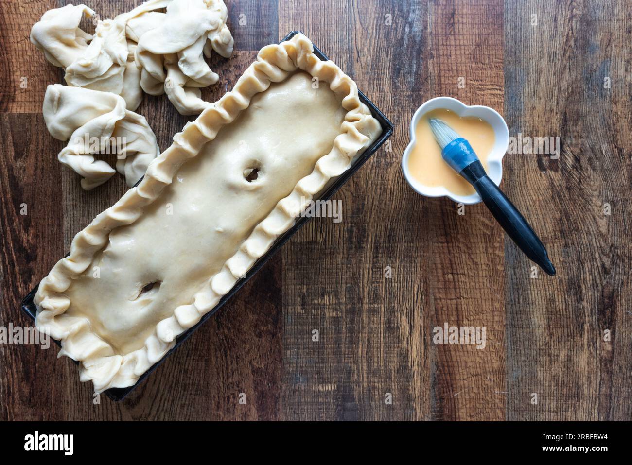 Artisanal Raw Pork Pie: Handmade, awaiting its golden transformation ...