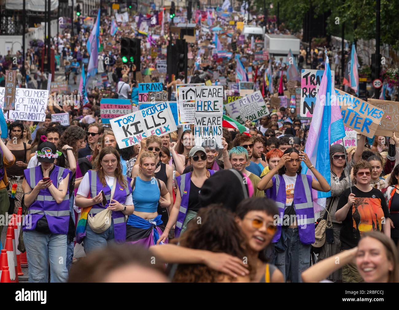 © Jeff Moore TRANS RIGHTS PROTEST. Thousands took to the streets today ...