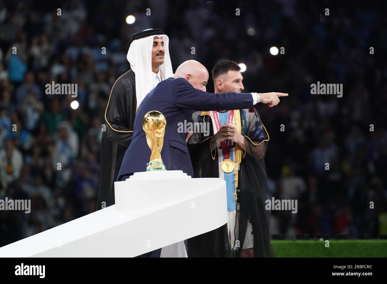 Lusail Qatar 18th December 2022 Lionel Messi Previous To Lift The