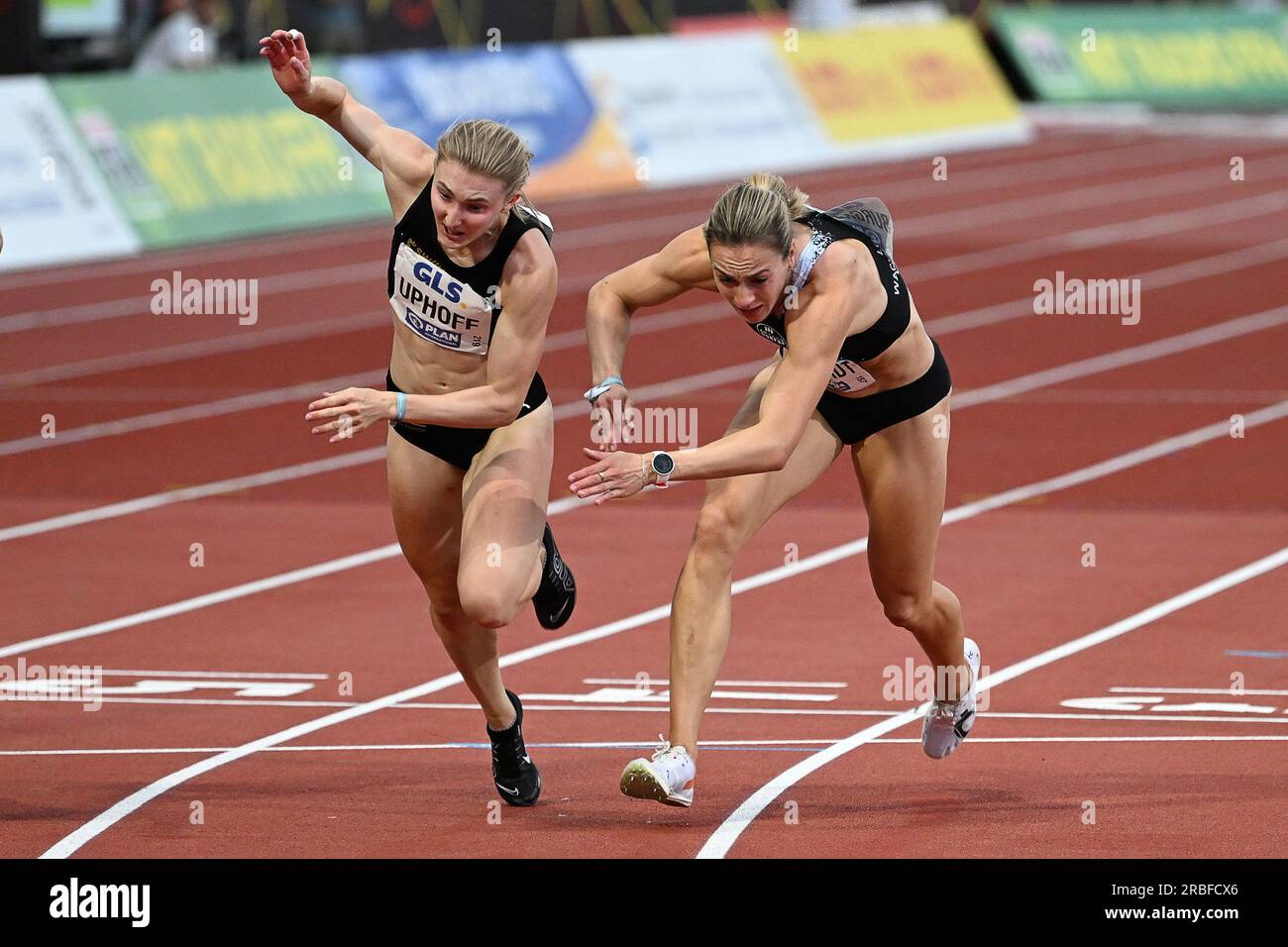 Kassel, Germany. 09th July, 2023. Athletics: German Championships in the Auestadion. 200m, final ...
