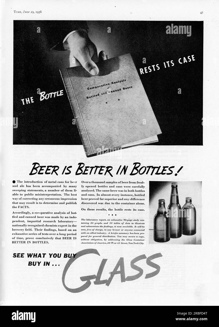 Vintage Time Magazine 29 June 1936 issue advert, USA Stock Photo - Alamy