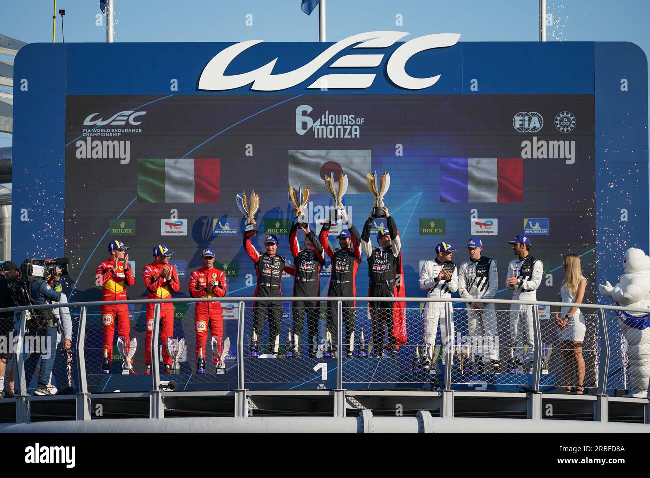 Monza, Italy. 09th July, 2023. The podium of HyperCar category after ...