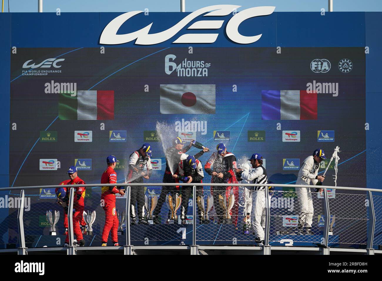 Monza, Italy. 09th July, 2023. The podium of HyperCar category after ...