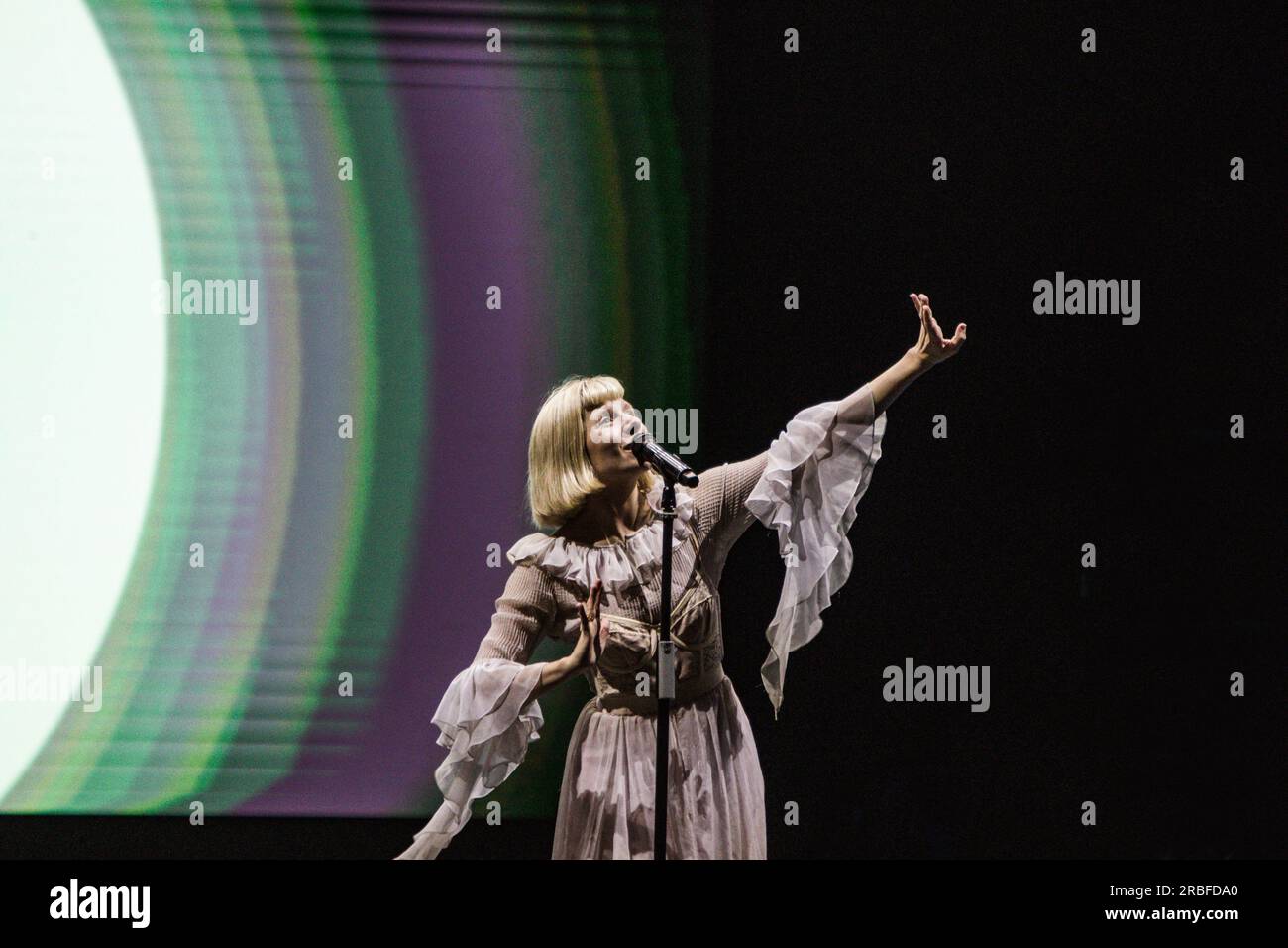 Singer Aurora Aksnes performs live in a concert at the Auditorium Parco ...